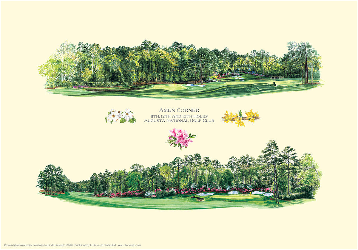 Amen Corner - Augusta National Golf Club – Linda Hartough Golf Landscapes
